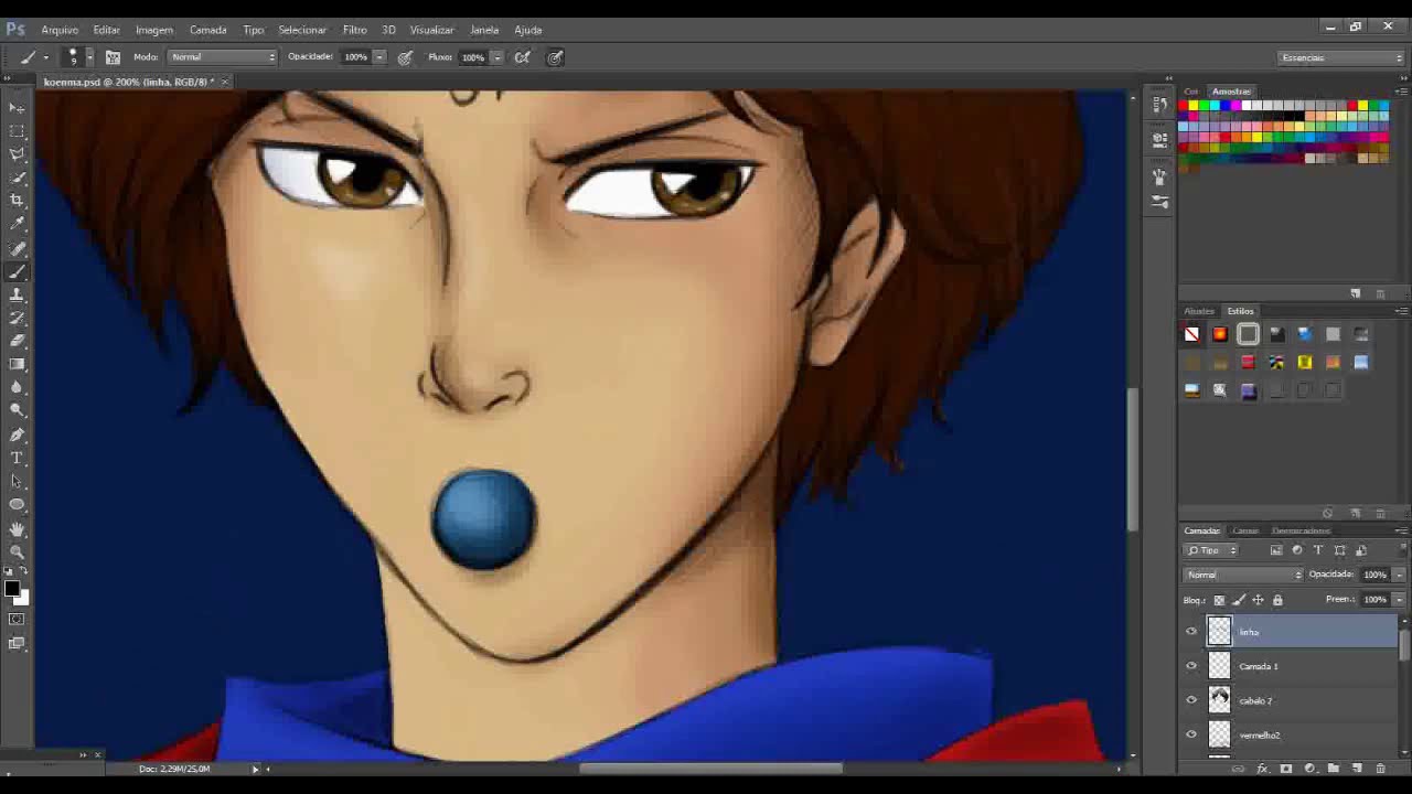 Koenma Jr Yuyu Hakusho - Speed Painting - YouTube