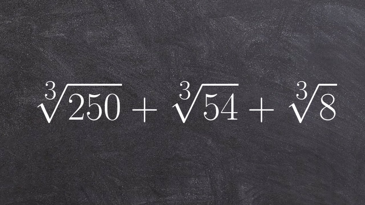 Math Tutorial For Learning How To Add Three Radical Expressions Of The Math Tutorial For Learning How To Add Three Radical Expressions Of The