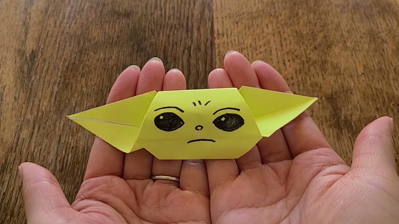 Baby Yoda (Grogu) Head Origami - YouTube