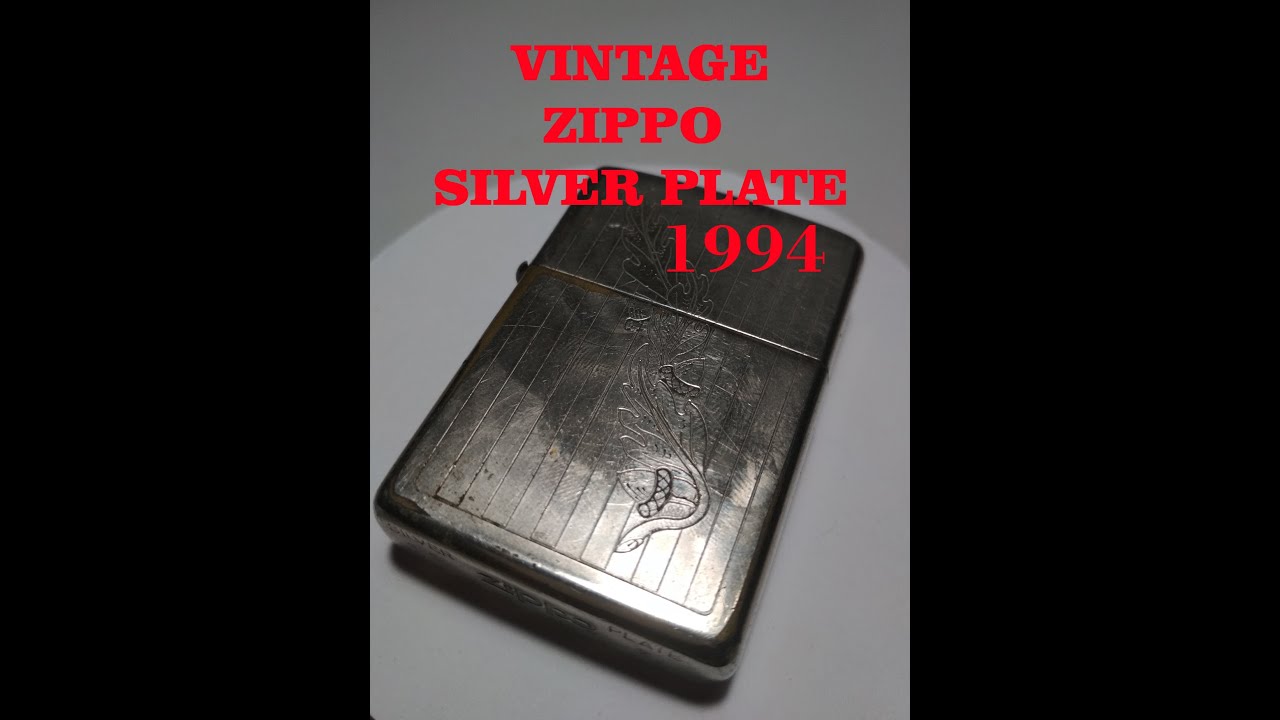 Vintage Zippo Silver Plate (1994) - YouTube
