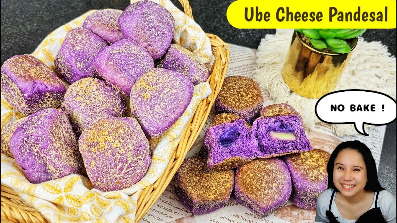 without OVEN Ube Cheese Pandesal na pweding gawin sa bahay! - YouTube