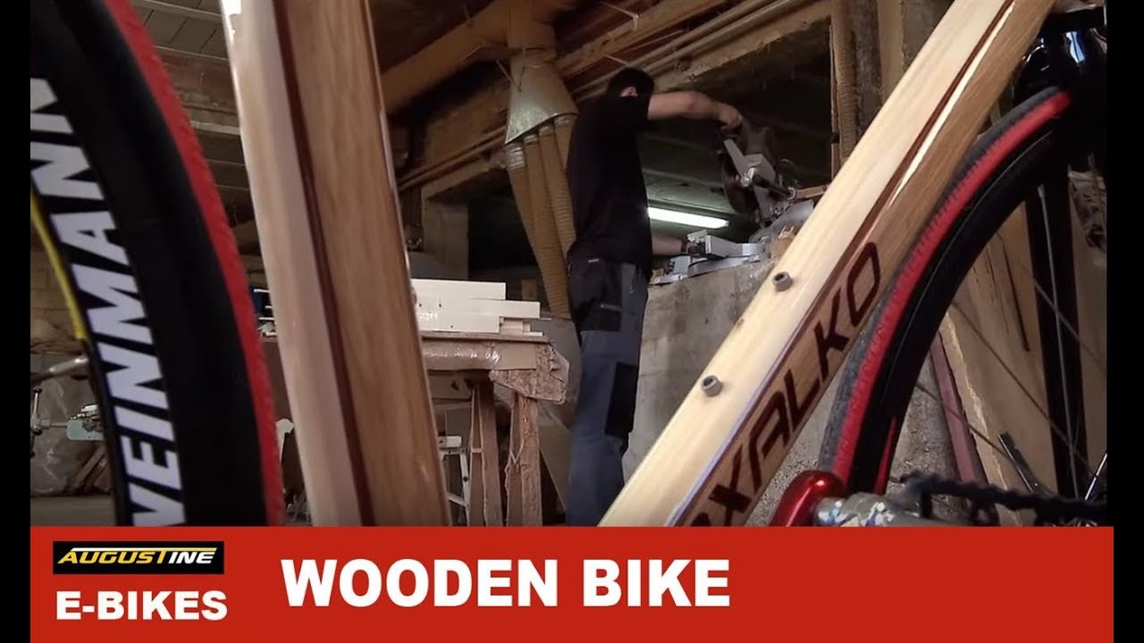 Amazing hand made wooden bike by Basque woodworkers - YouTube