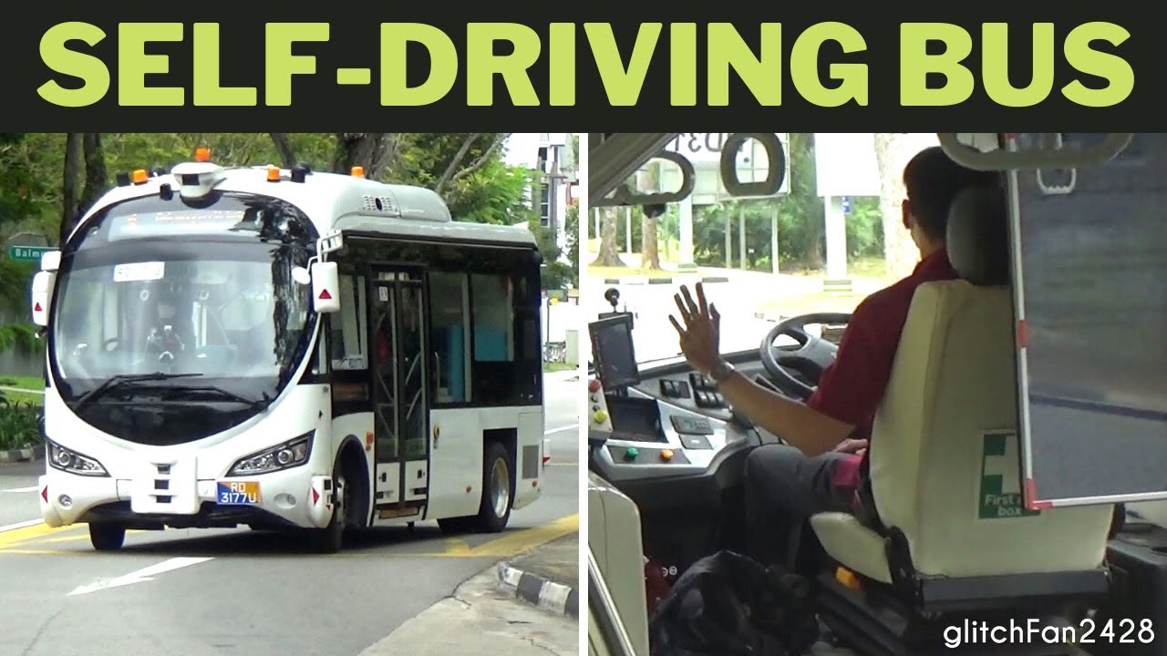 On-Demand Self Driving Bus Shuttle at Singapore Science Park 2 - YouTube