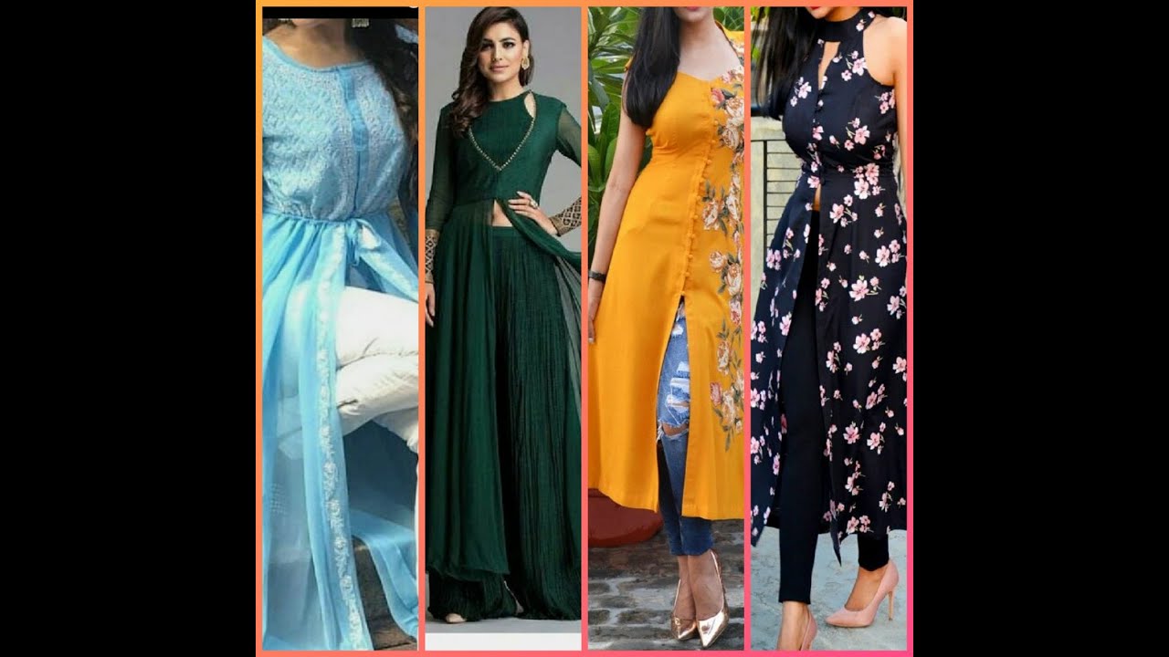 Slit Kurti Design||Front Slit Kurti||Side Slit Kurti||Top 20 Slit Kurti ...