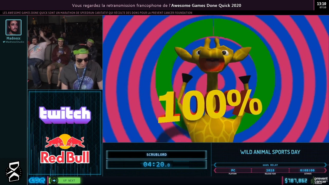 Wild Animal Sports Day en 7:42 (600% Relay) [AGDQ2020] - YouTube