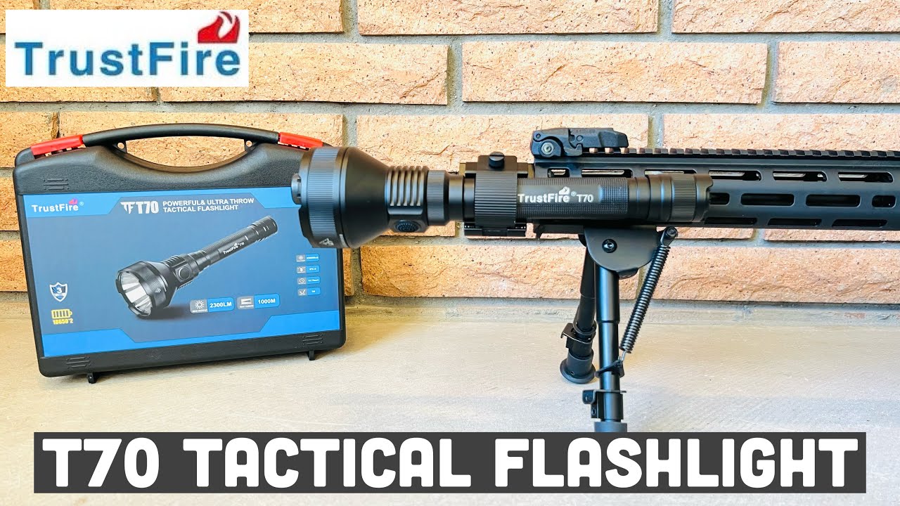 Trustfire T70 Tactical Hunting Flashlight (Long Range Thrower) - YouTube