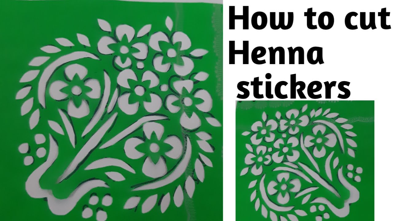 How to cut henna stickers || Henna design || Ammapattinam Famous henna ...