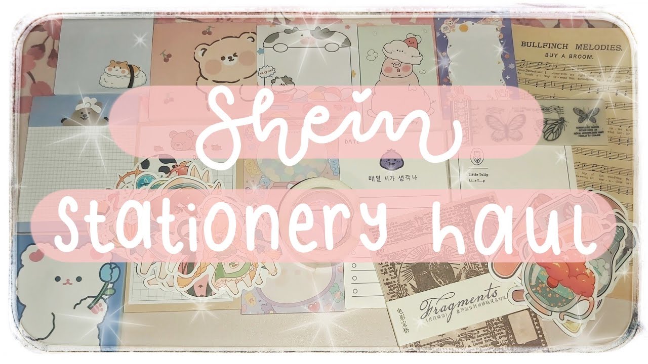 ASMR Shein Stationery Haul | kawaii / cute and vintage - YouTube