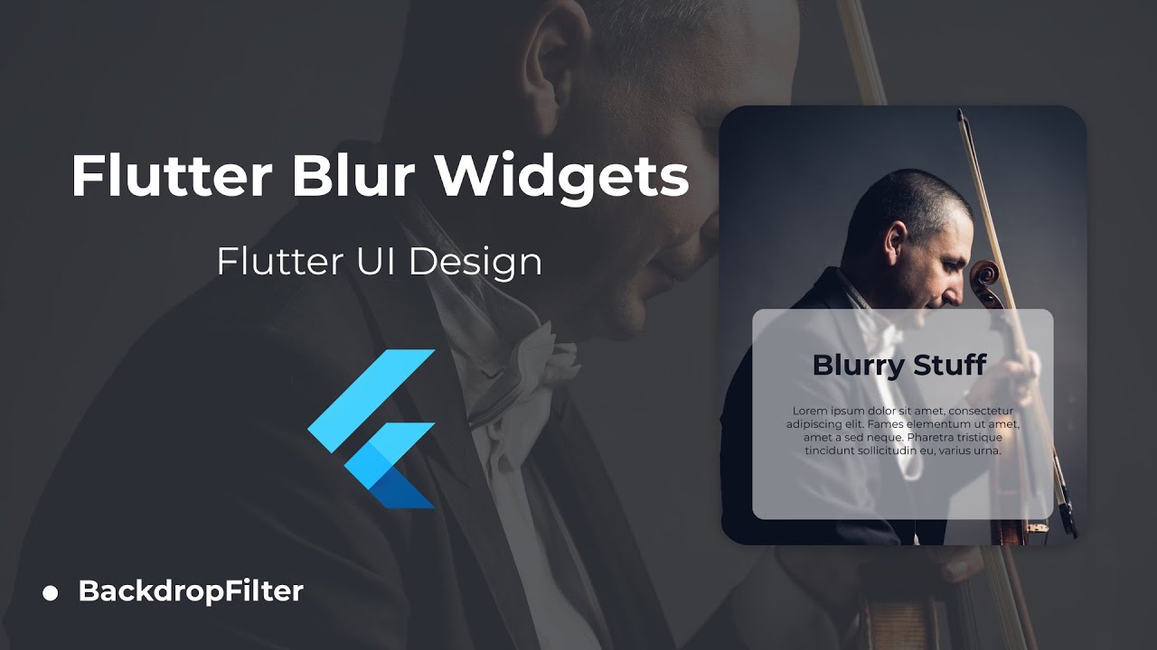 Flutter UI Design | Blurry Widget | BackdropFilter - YouTube