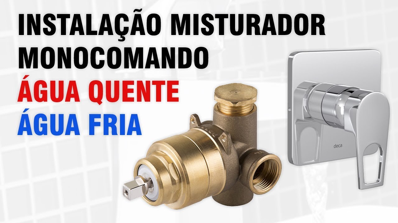 Instalação de base e misturador monocomando chuveiro e torneira - YouTube