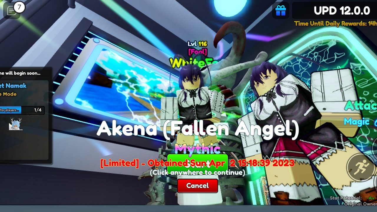 Showcase Evolved Akeno (Fallen Angel) lvl 70 | Anime Adventure - YouTube
