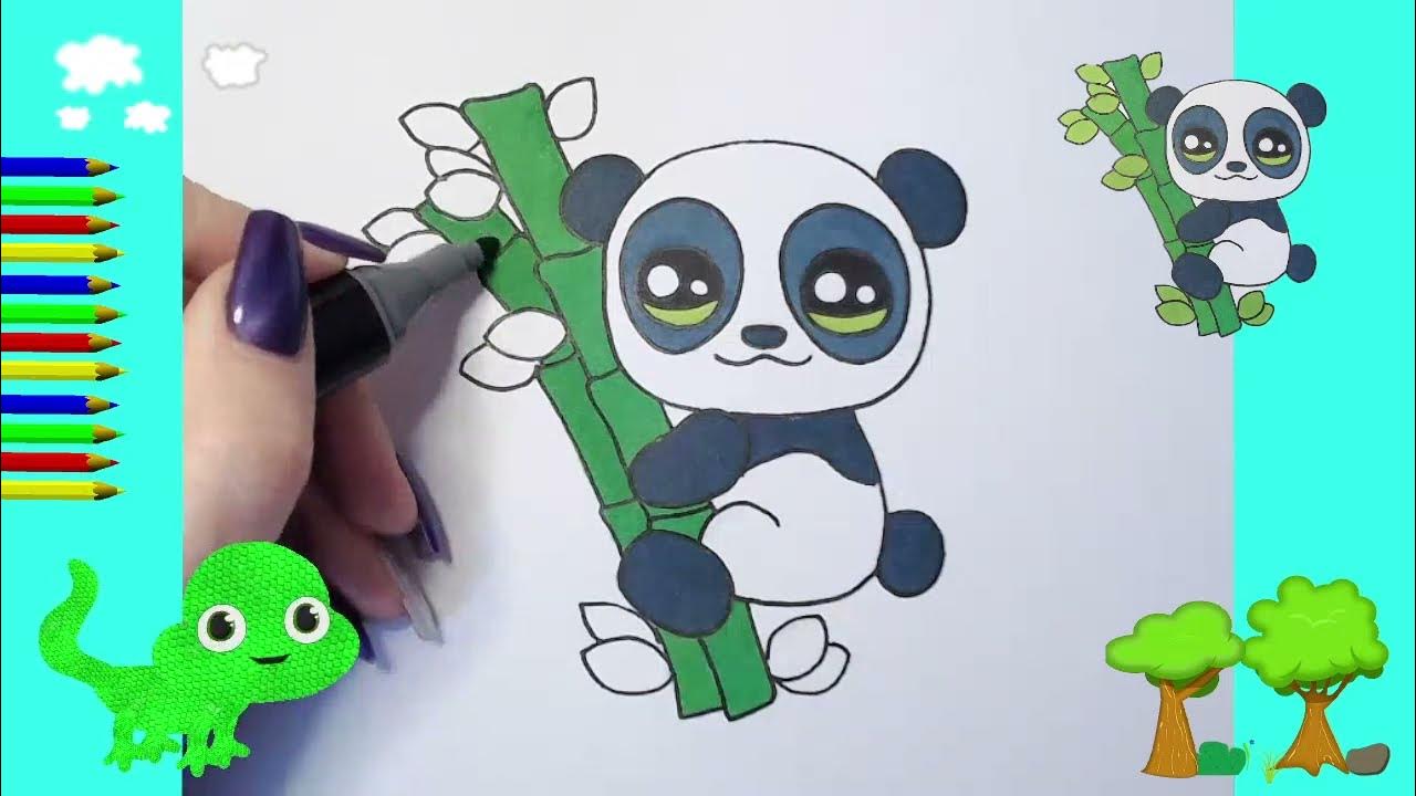 HOW TO DRAW A SO CUTE KAWAII STEP BY STEP. Panda - YouTube