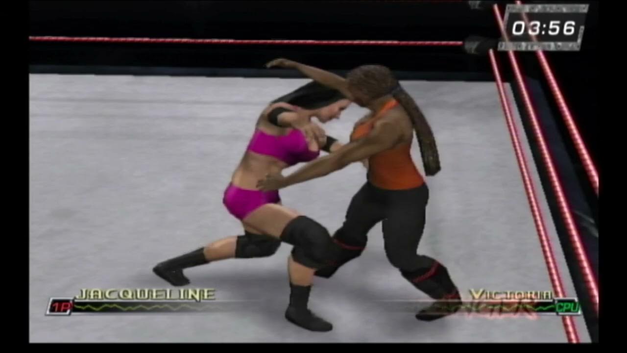 WWE Raw 2 - XBOX Gameplay - Jacqueline vs Victoria - Rematch - YouTube