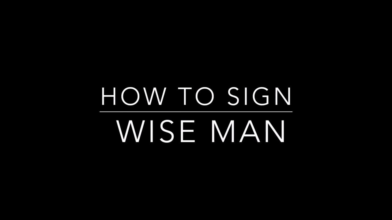 Learn Christmas sign language- Wise Man - YouTube
