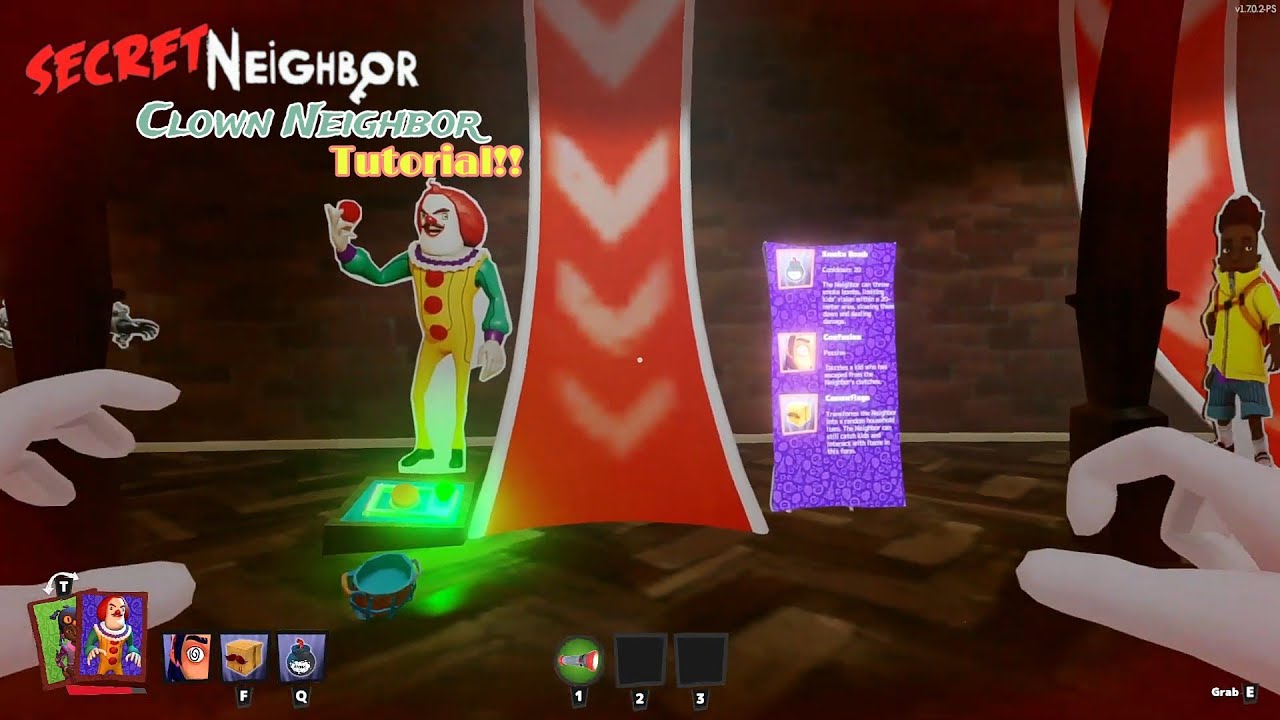 SECRET NEIGHBOR CLOWN NEIGHBOR TUTORIAL!! - YouTube