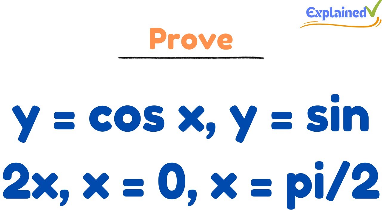 y = cos x, y = sin 2x, x = 0, x = pi/2 - YouTube