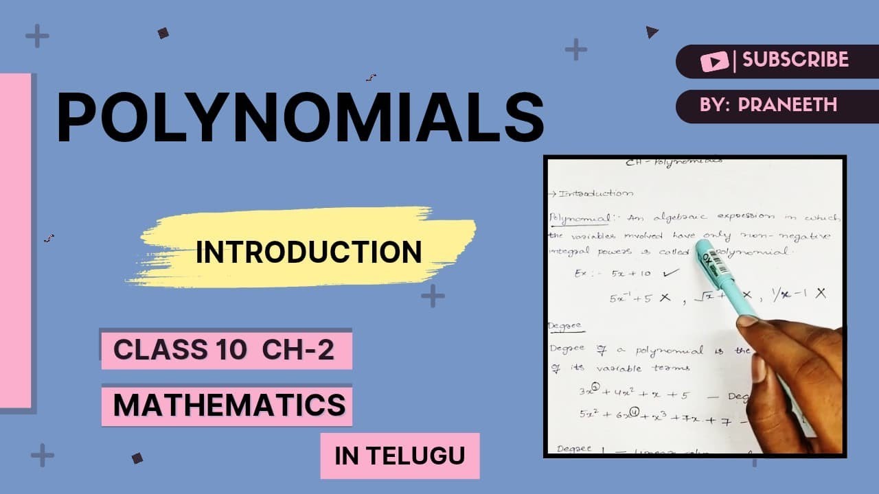 Introduction to polynomials class 10|Polynomials introduction|Ch-2 ...