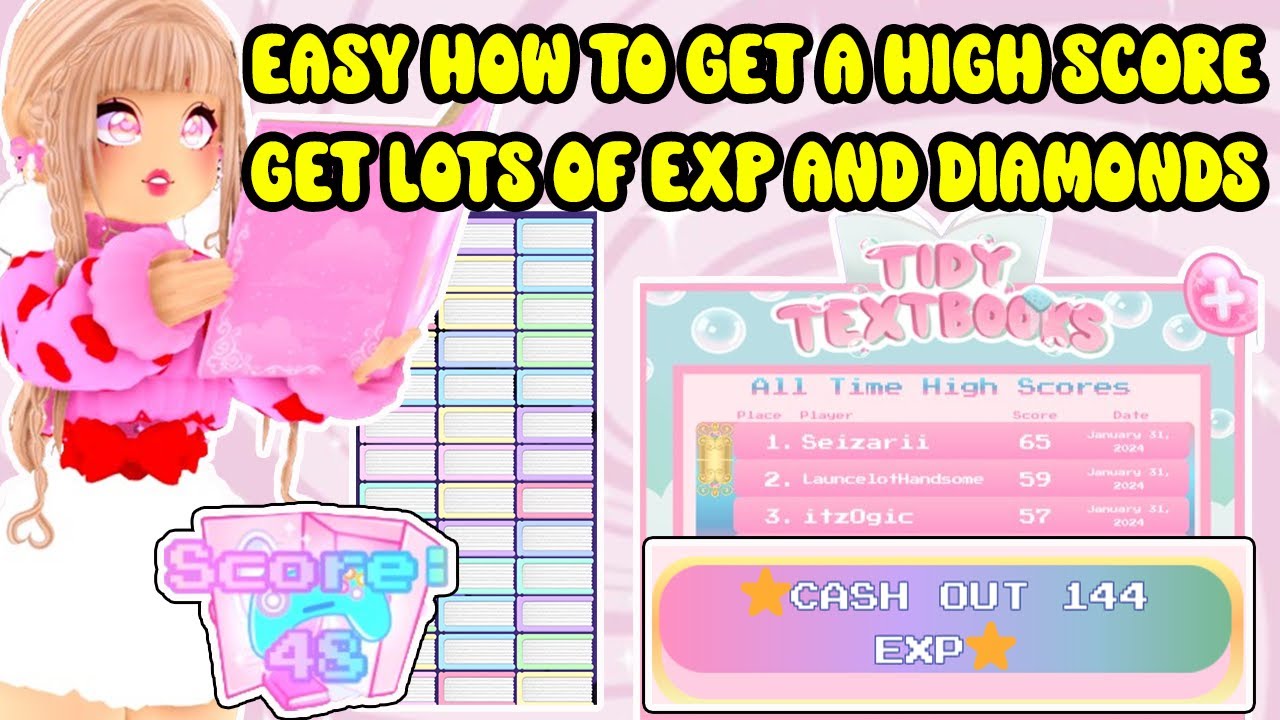 EASY How To Always Get A High Score In Tidy Textbooks Get Lots EXP And ...