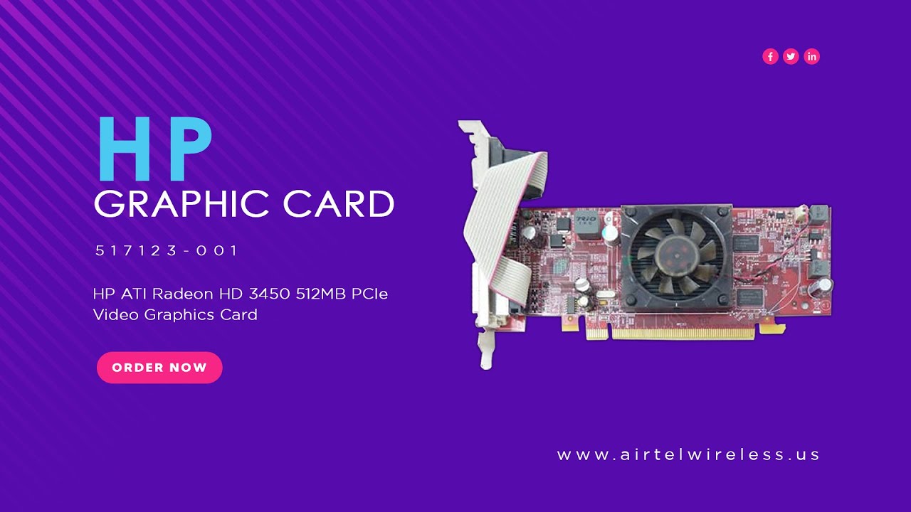 517123-001 HP ATI Radeon HD 3450 512MB PCIe Video Graphics Card ...
