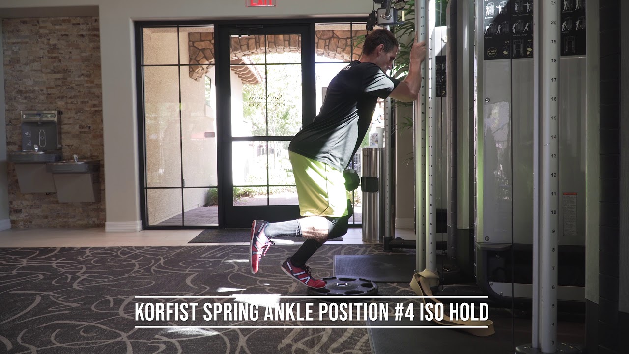 Korfist Spring Ankle Iso Position 4 - YouTube