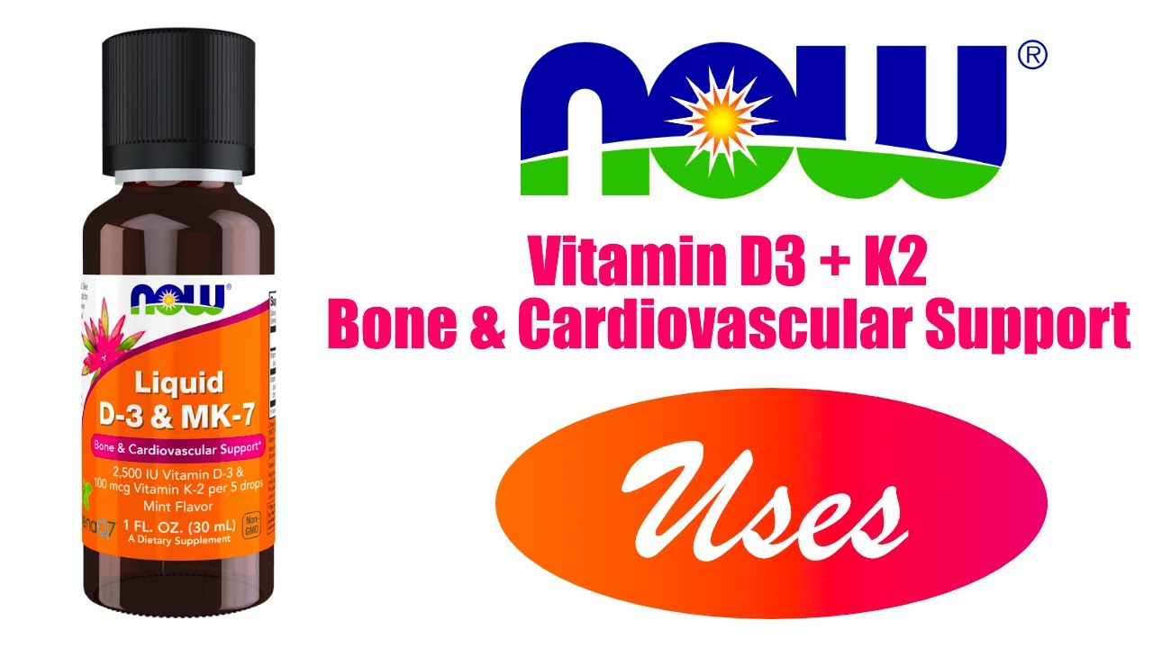 NOW Vitamin D3 K2 Liquid D3 & MK7 - YouTube