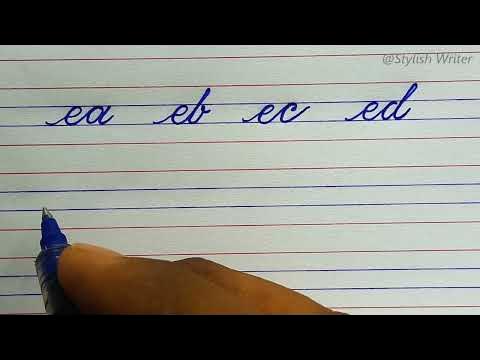 How to learn for joining cursive alphabets "ea-ez" | Step by step ...