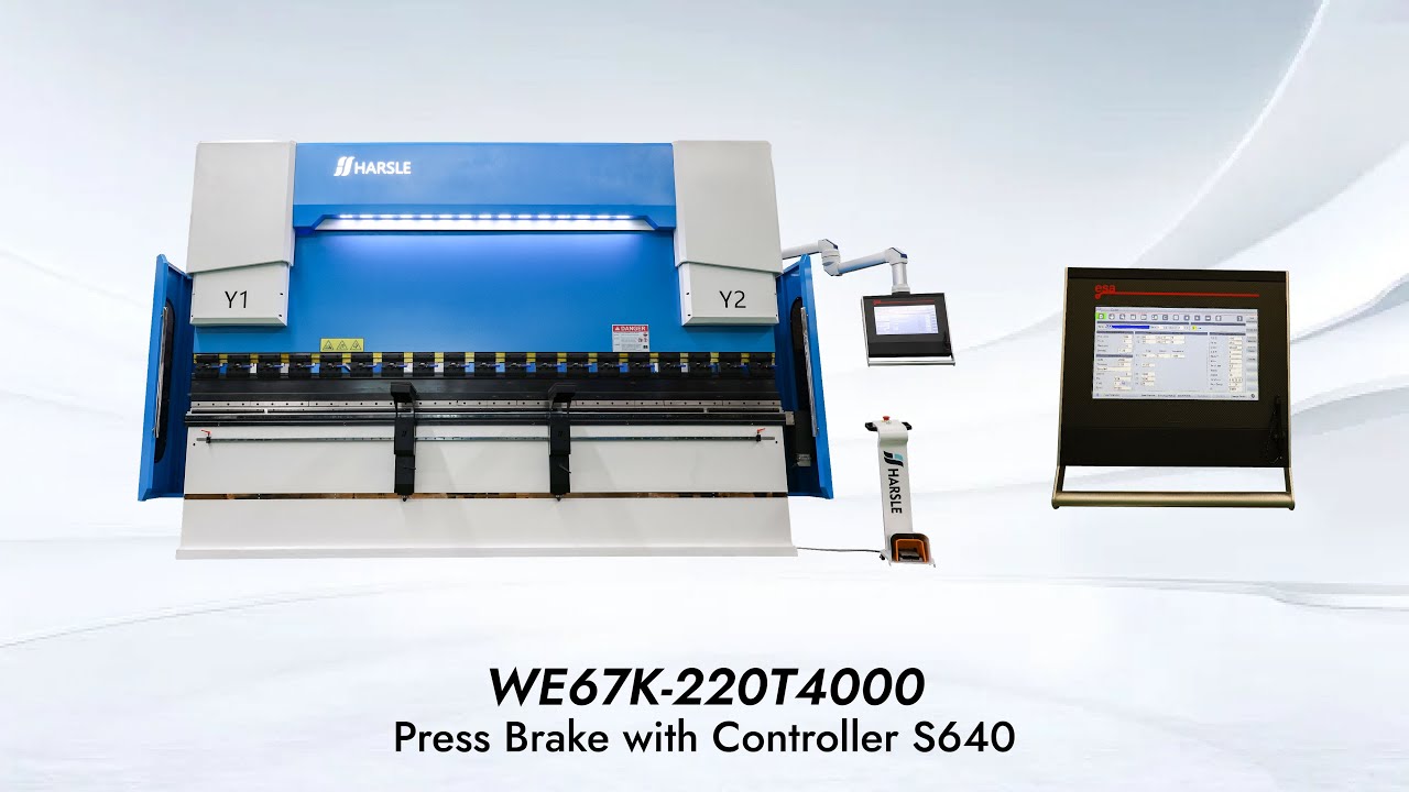 WE67K-220T4000 Smart Press Brake with 6+1 Axis and ESA S640 - YouTube