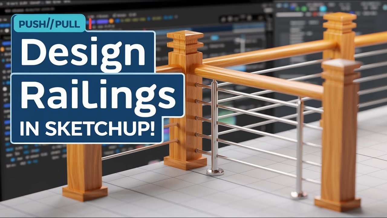 Designing Railings Using Push/Pull and Follow Me Tools SketchUp ...