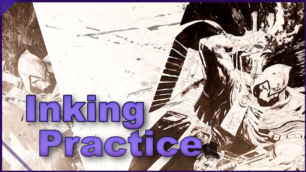 Ink Practice // Ink Study of Azrael by Sean Murphy - YouTube