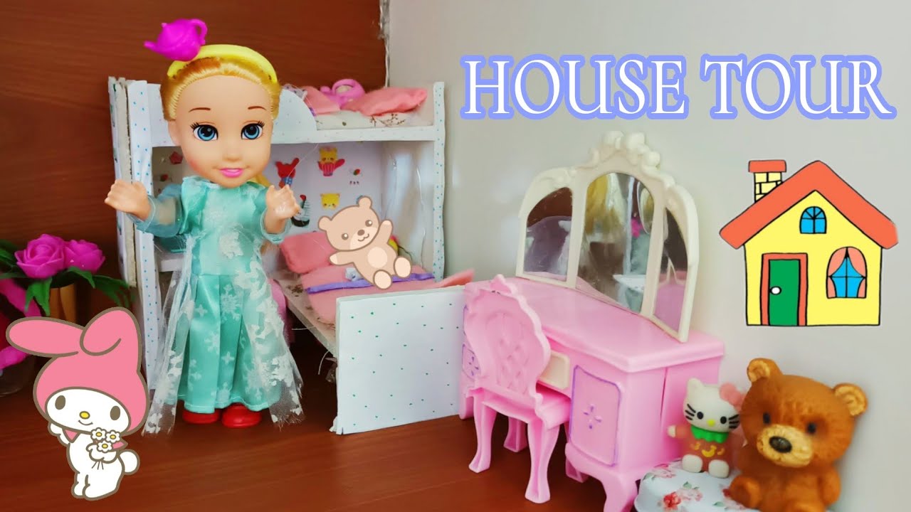 Doll House Tour🏠| Elsa And Anna Doll House | Barbie Dream House DIY ...