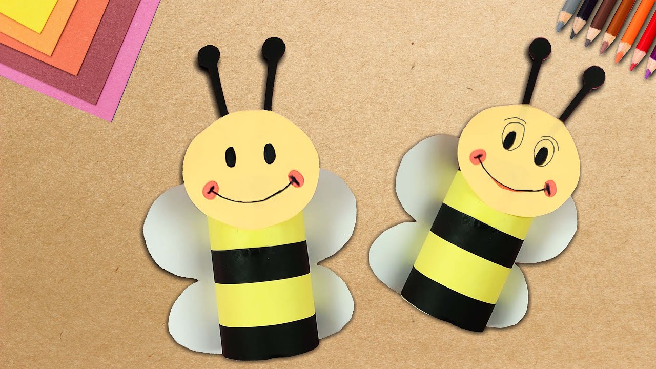 DIY: Craft Your Own Cute Bee - Easy Step-by-Step Guide 🐝 Basteln mit ...