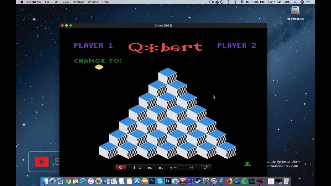 Q-bert (1983) | Atari 5200 | Emulator | Tutorial | MAC - YouTube