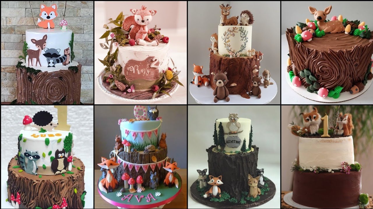 Woodland Themed Cake Design 2022/Woodland Cake Decorating Ideas/Kids ...