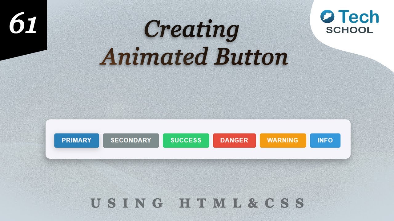 Creating Animated Button Effects With Html And Css 75dayuichallenge Day61 Youtube