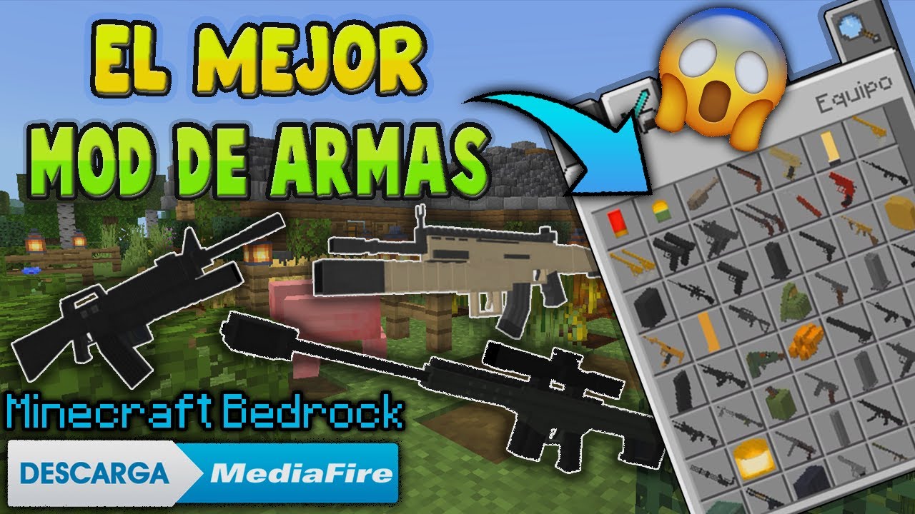 El mejor addon de armas para minecraft bedrock 1.21 link por Mediafire ...