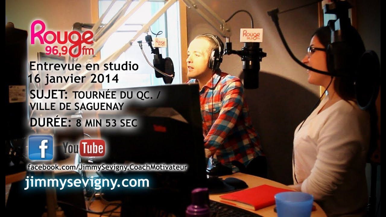 Jimmy Sévigny entrevue studio à Rouge FM Saguenay 16 janv 2014 La ...