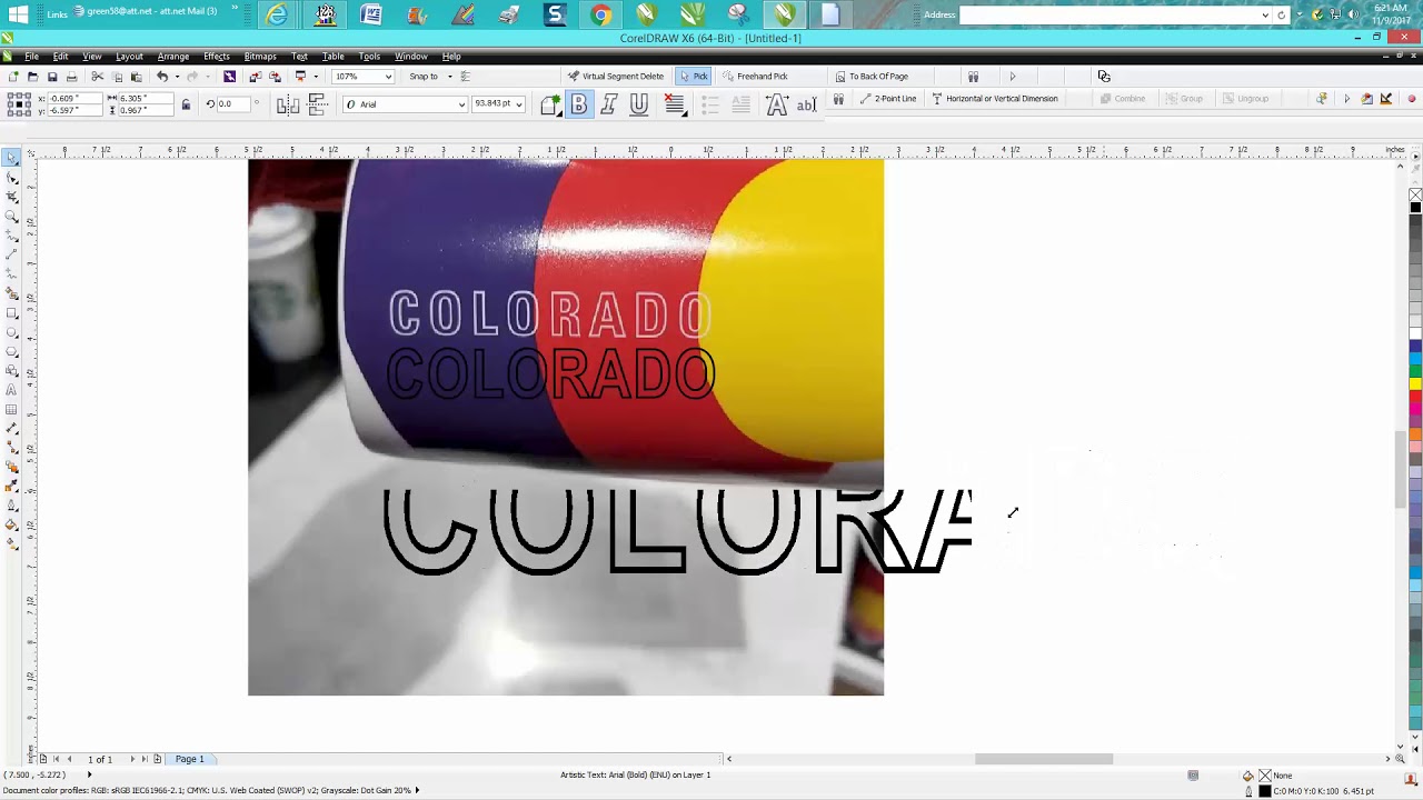 Corel Draw Tips & Tricks Text to an outline - YouTube