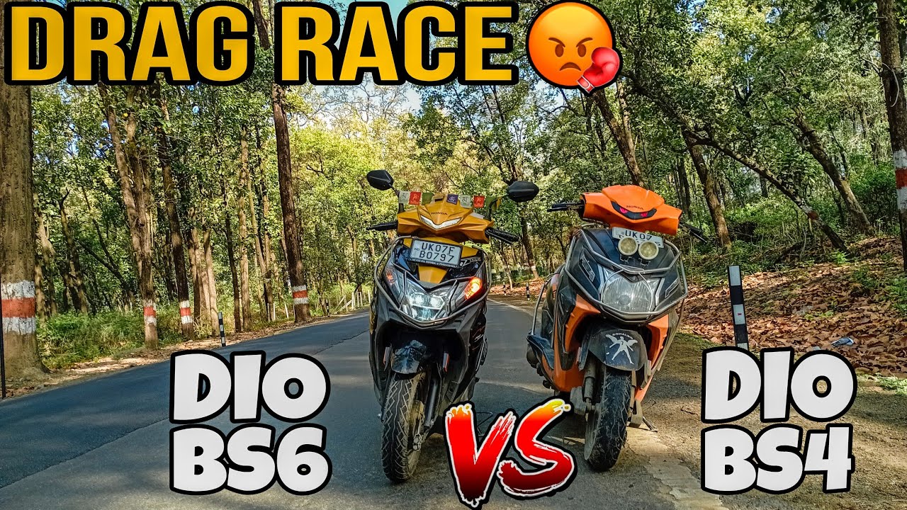 Honda Dio Bs4 Vs Bs6 Drag Race | Bs4 Vs Bs6 | Honda Dio Race | - YouTube