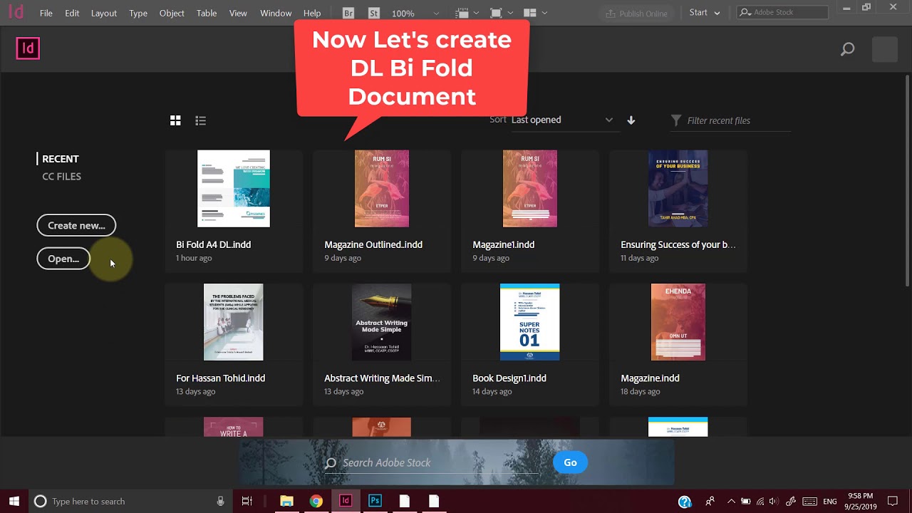 Creating A4 DL Bi fold brochure document in indesign - YouTube