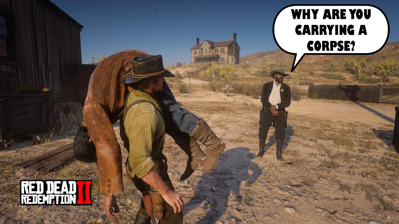 Sheriff Freeman Reacts To Carrying A Dead Body | RDR2 - YouTube