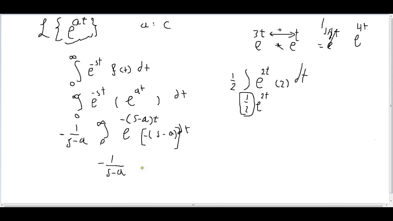 Laplace of { e^at} where a: is a constant proof - YouTube