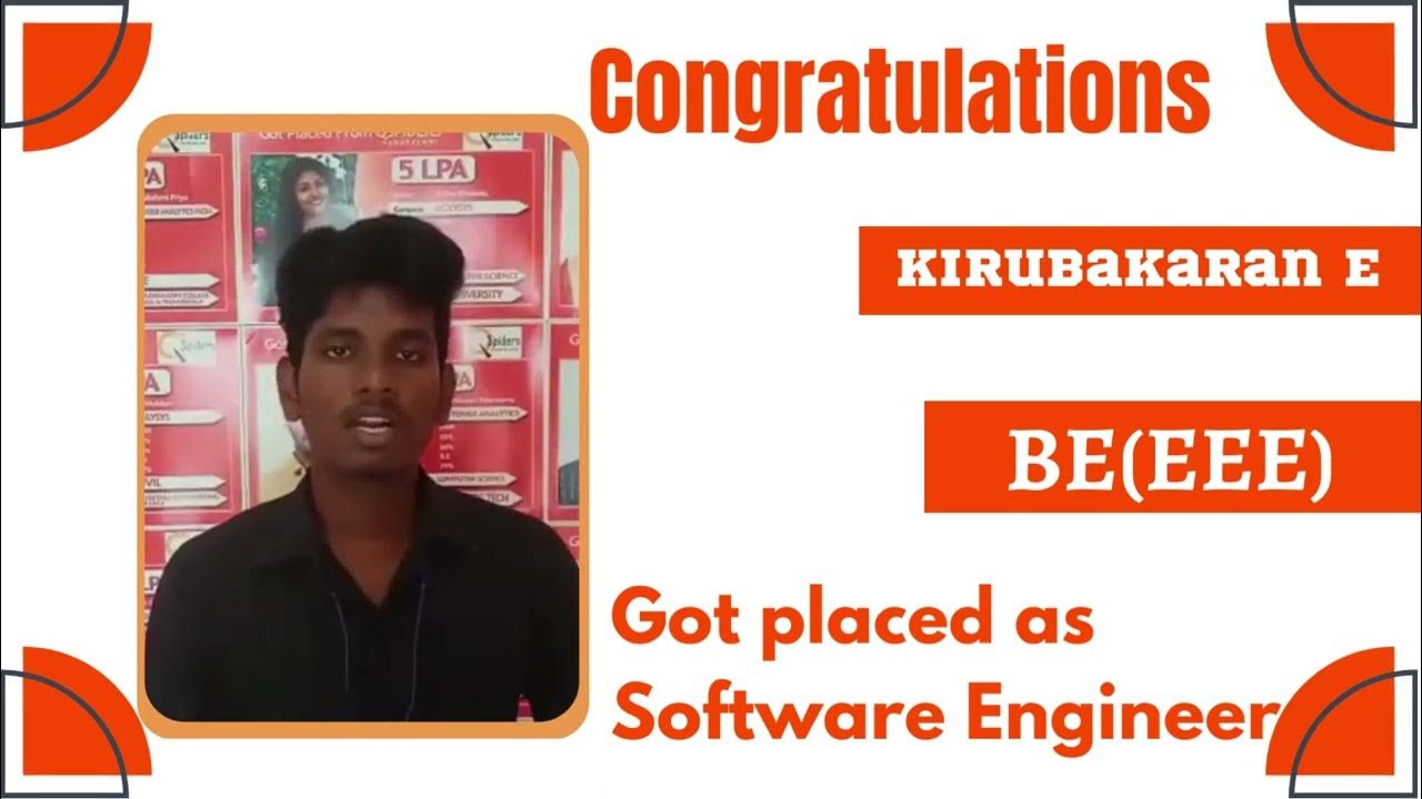 Success story of QSpiders JSpiders Student Kirubakaran E | Placed as Software Engineer… - YouTube