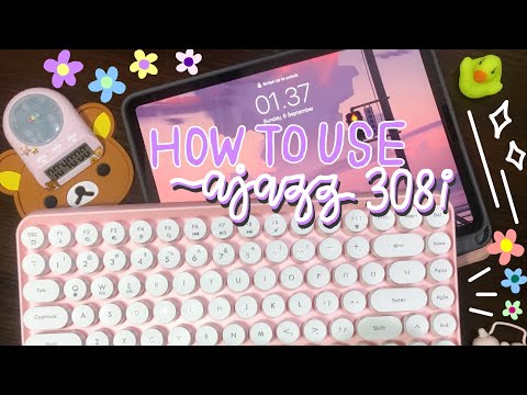 how to use ajazz 308i keyboard 🧸 cutest wireless keyboard for ipad pro ♡