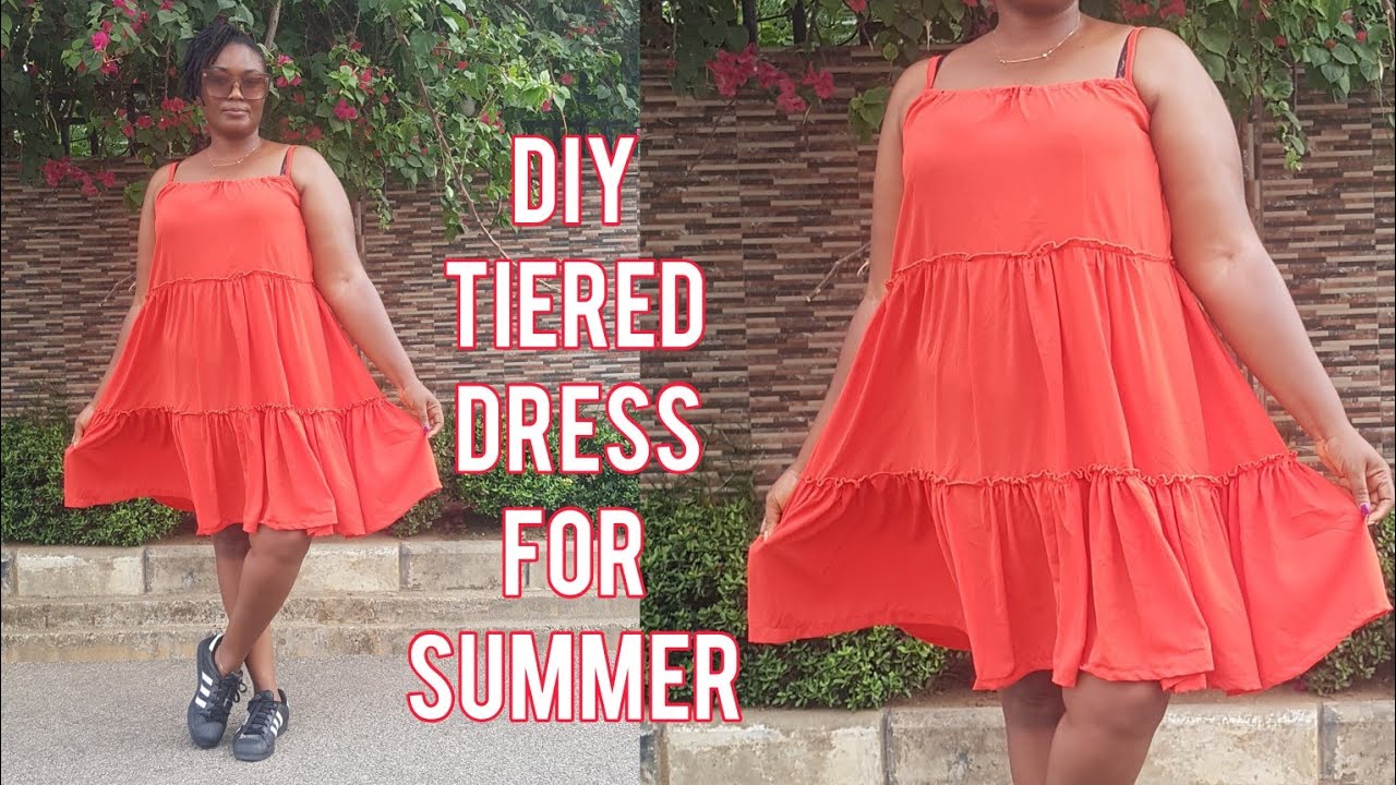 Tiered Dress Tutorial | Diy Summer dress | How to Sew a dress tiered ...