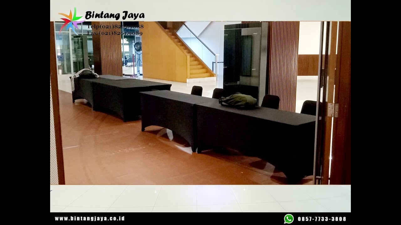 Sewa Meja IBM Dan Kursi Futura Cover Hitam Jakarta - YouTube