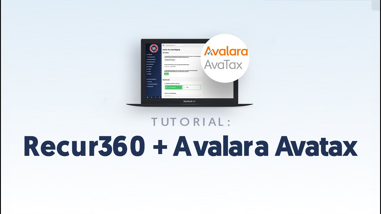 Getting started with Avalara Avatax in Recur360 - YouTube