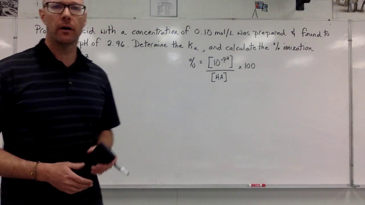 Acid Equilibrium Example - YouTube
