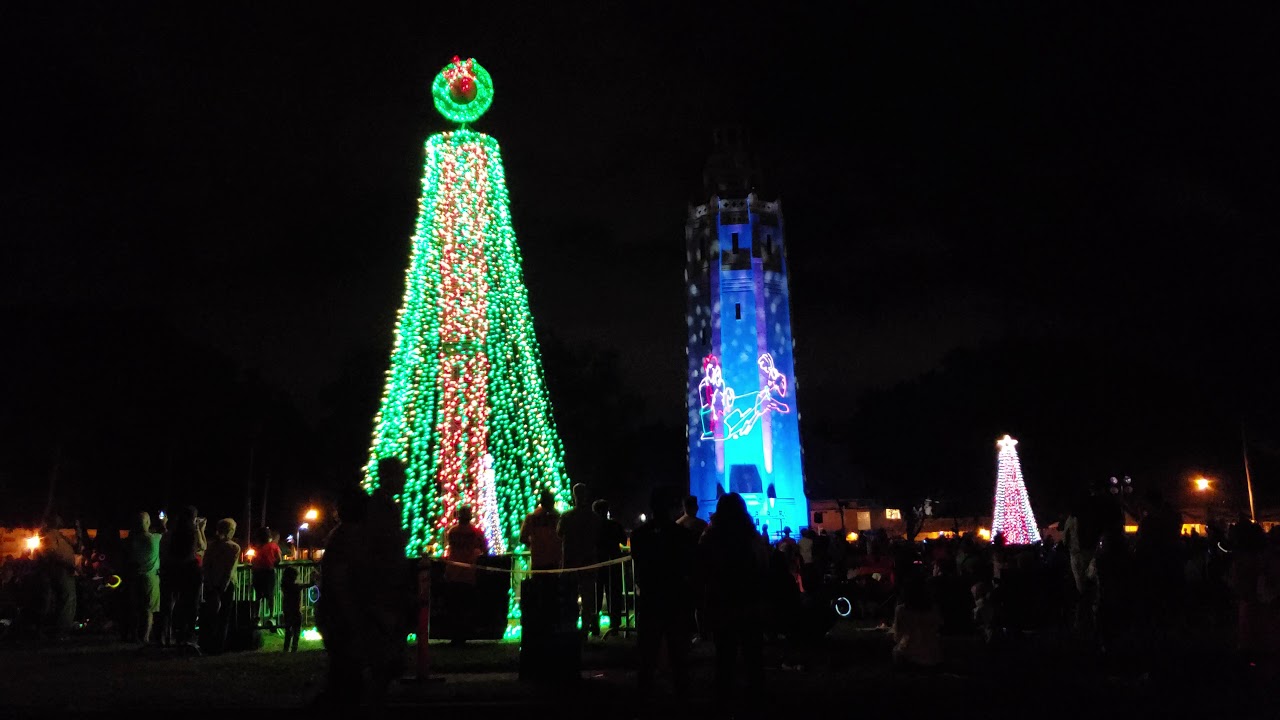 Freedom Tower Lighting - Christmas 2018 JBPHH Hickam AFB - YouTube