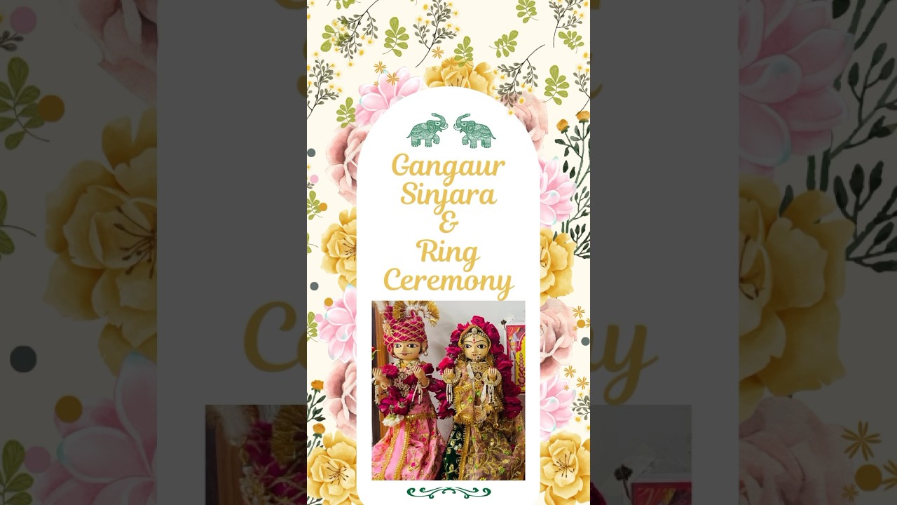 Ring ceremony invitation card / Gangaur sinjara invitation Kavita ...