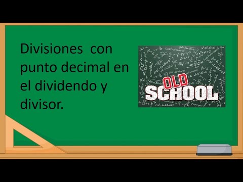 Divisiones con punto decimal en el dividendo y divisor - YouTube